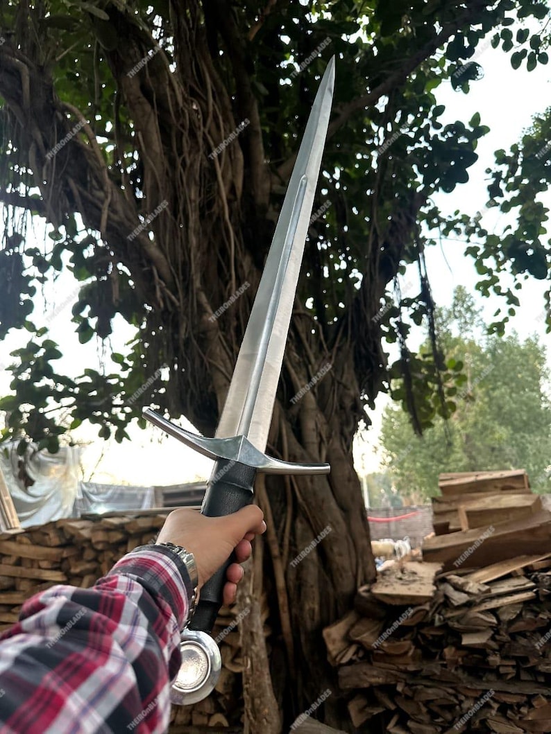 Handmade Medieval Long Sword | High Carbon Steel Double Edge Blade ...