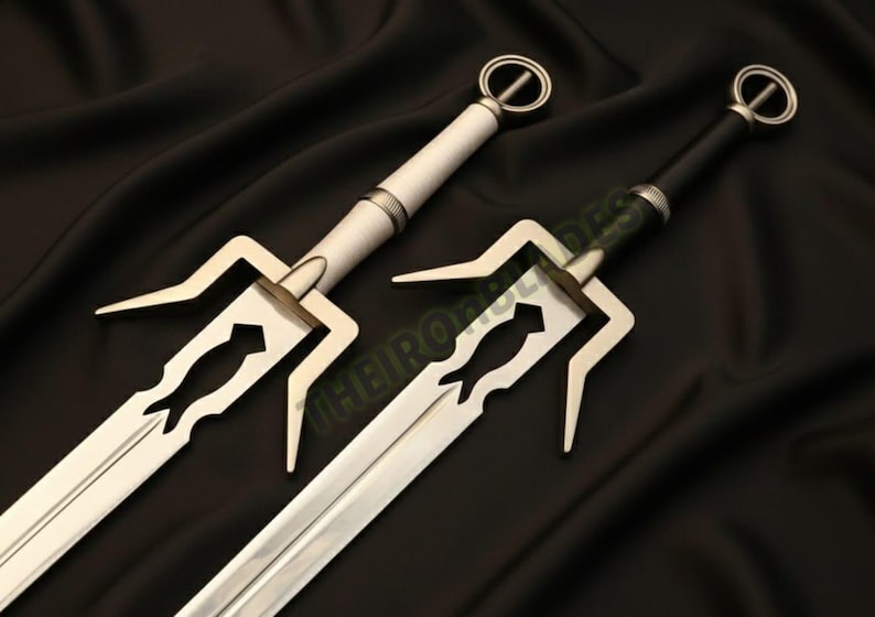 Hand- Forged Witcher Sword Twin Swords |: Stainless Steel Aerondight ...