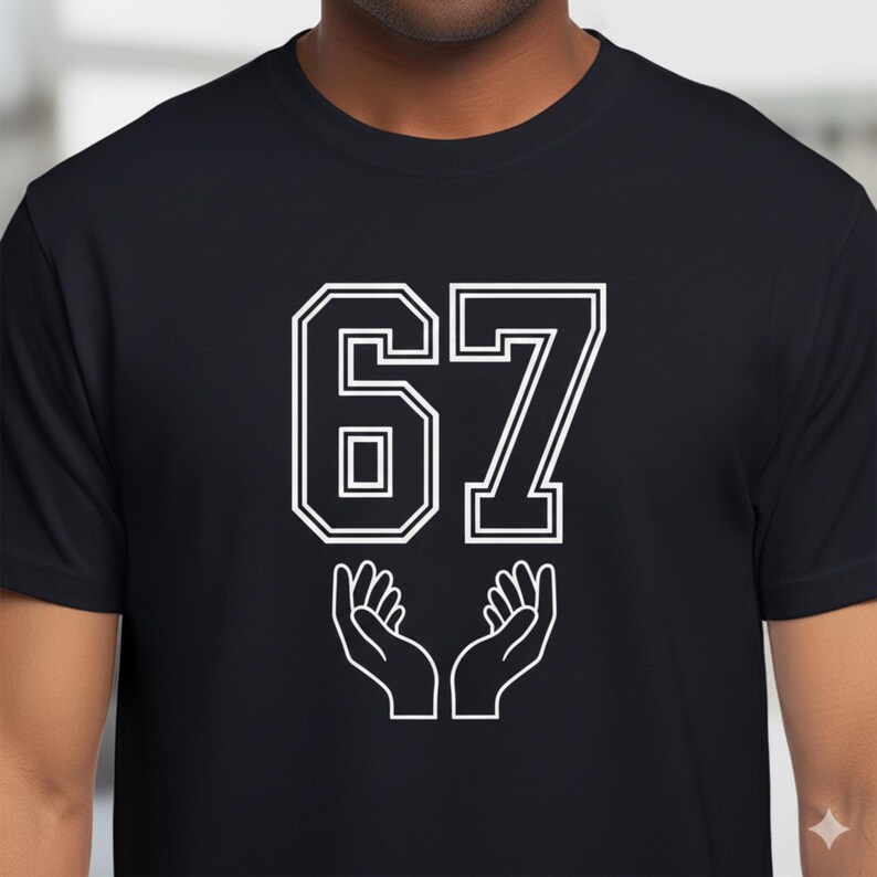 67 Hands SVG, Funny Sports Number Design (digital Download) - Etsy