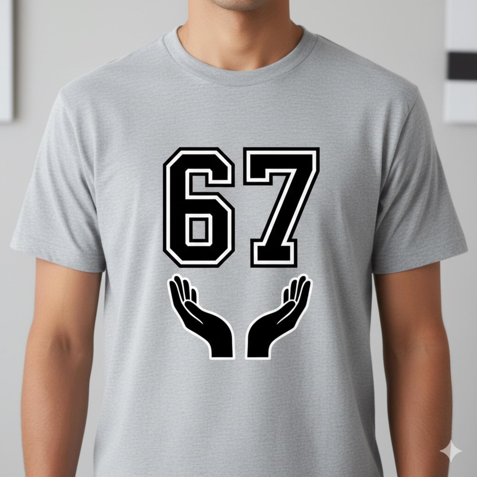 67 Hands SVG, Funny Sports Number Design (digital Download) - Etsy