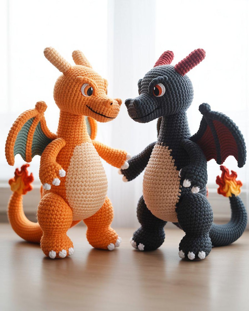 Charizard Crochet Pattern | Pokemon Dragon Plushie | Easy Amigurumi ...