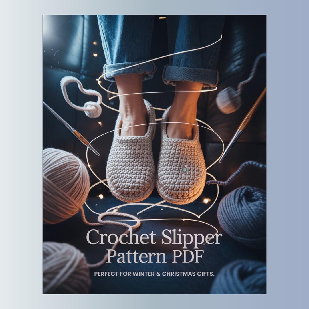 Crochet Slippers Pattern PDF | Cozy Wool Home Shoes | Easy Beginner ...