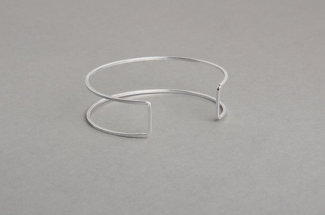 Modern, Stacking Cuff, Double Band, Minimalist Bracelet, Handmade ...