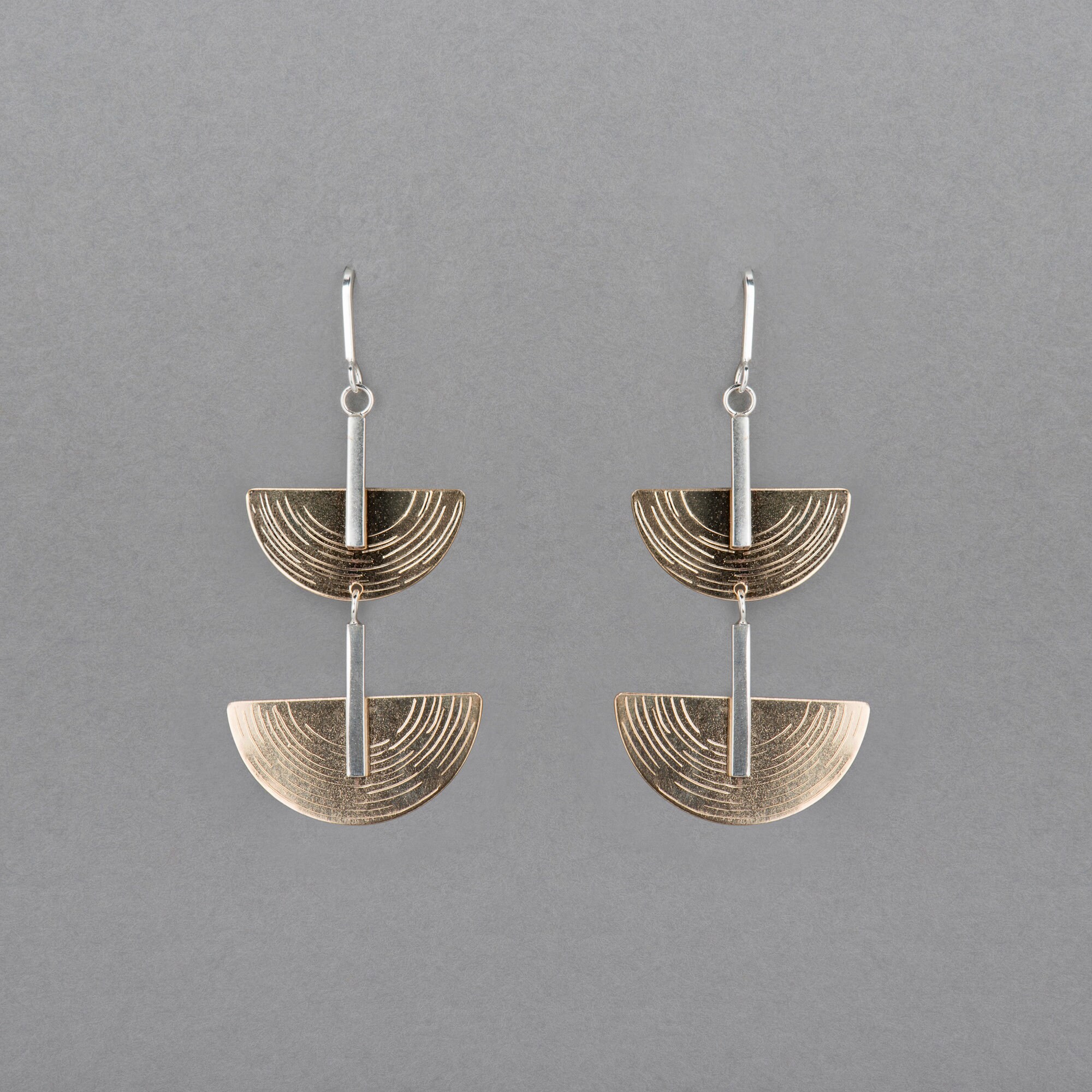 Half Moon Vinyl Record Rock-n-roll Inspired Mixed Metal - Etsy