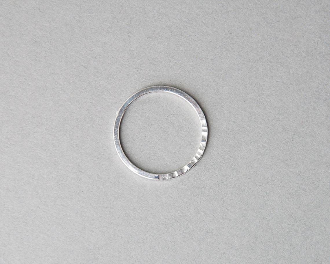Handmade Stacker Ring, Hammered, Everyday, Minimal, Modern, in Silver ...