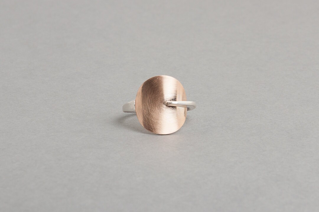 Planet Ring, Mixed Metals, Celestial Jewelry, Two Tone, Statement ...