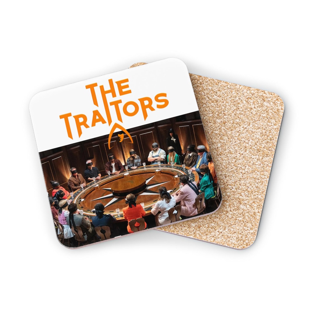 The Traitors Coasters | Traitors Round Table | Cork Back Coaster ...