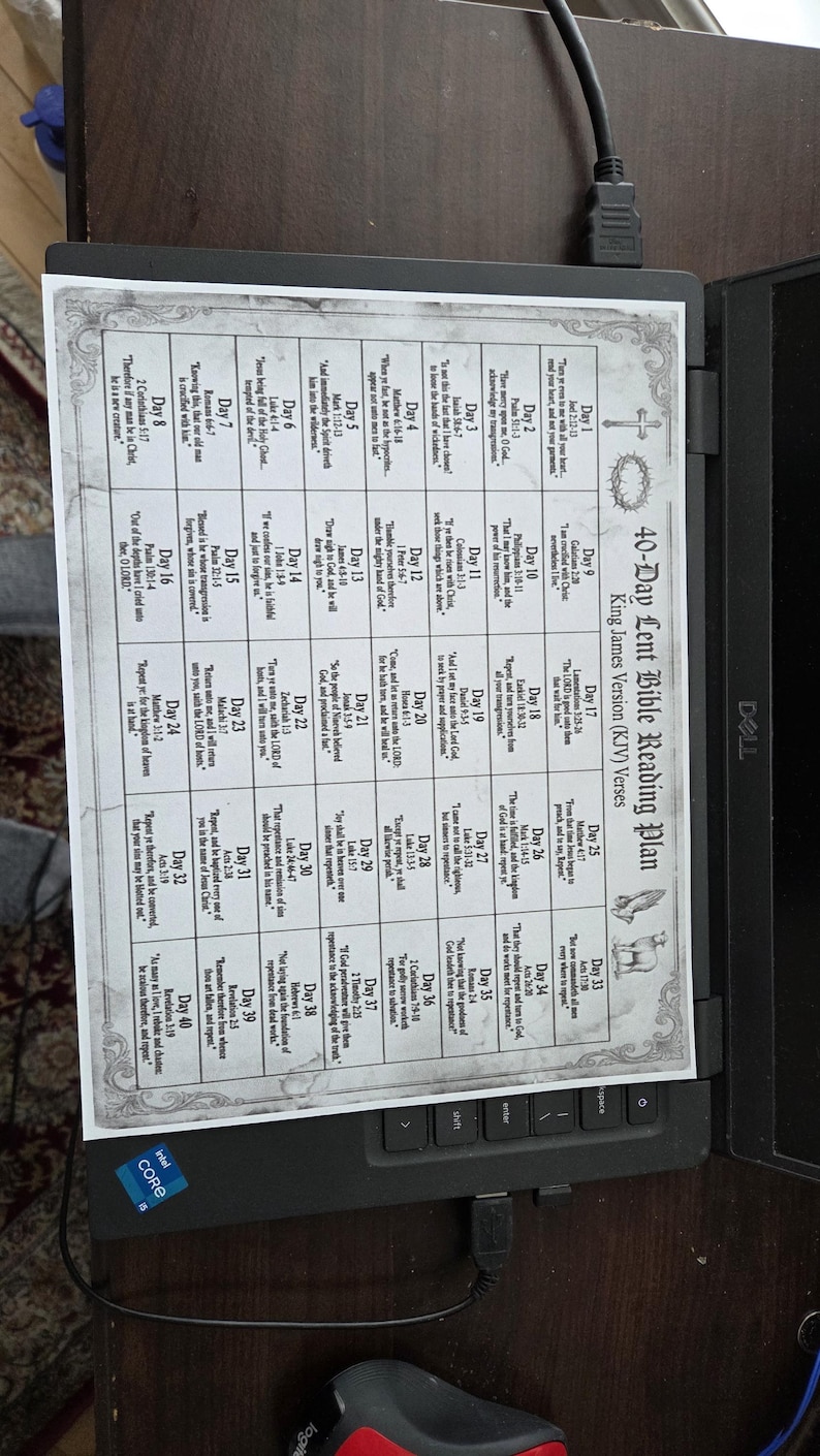 40 Day Lent Bible Reading Plan 2026 | Vintage Design - Etsy
