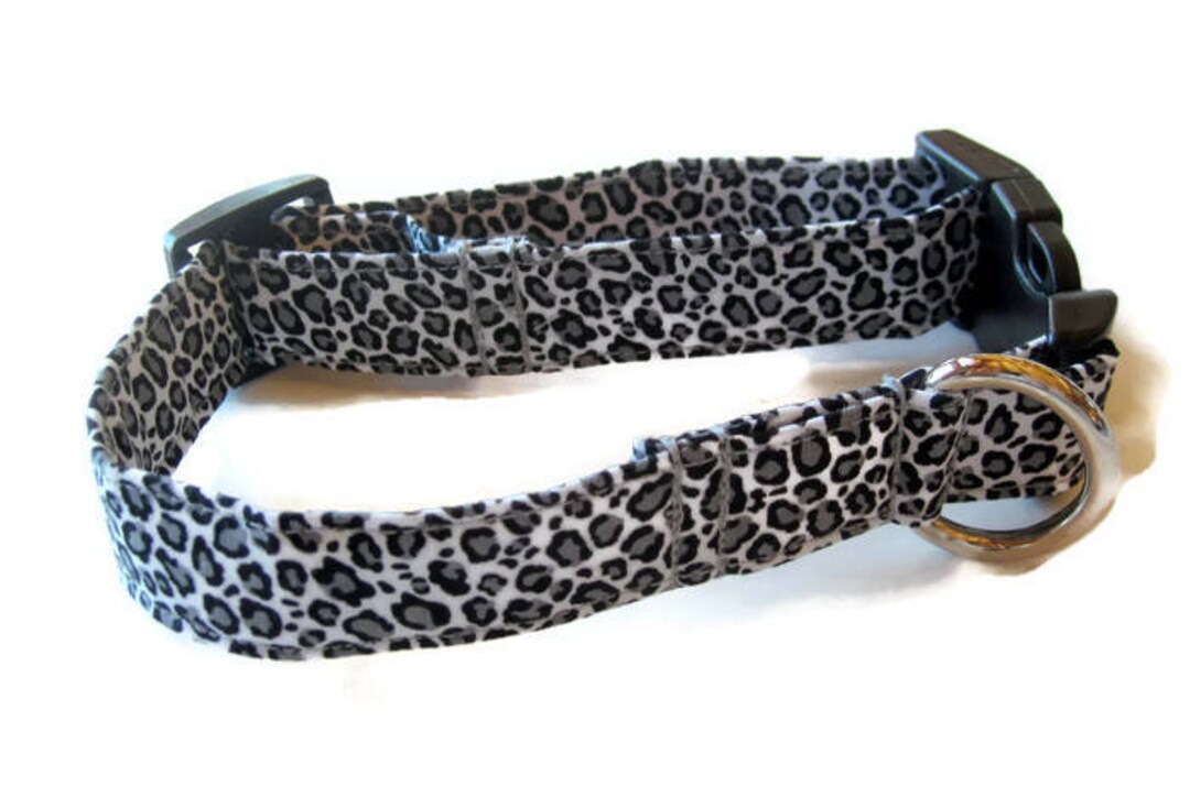 Grey Black White Leopard Cheetah Dog Cat Collar ALL SIZES - Etsy