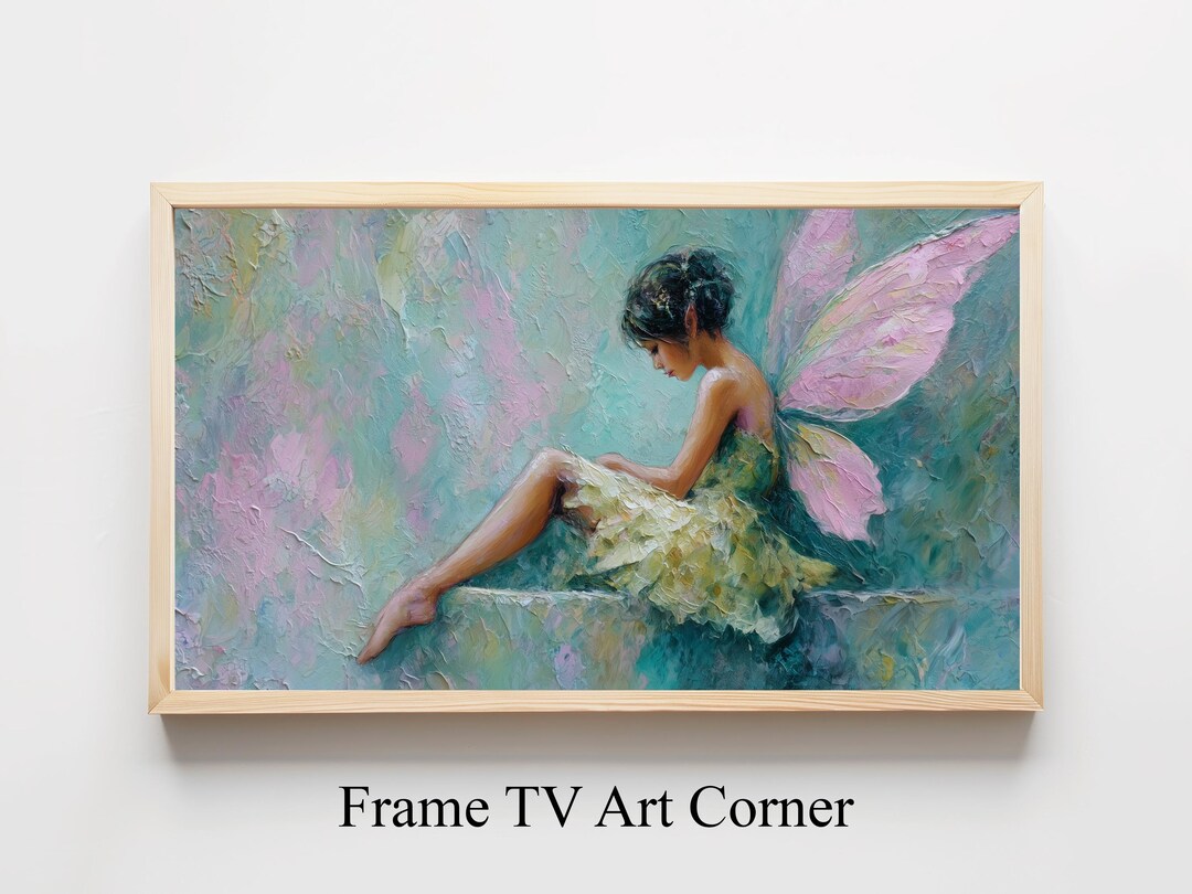 Pastel Fairy Frame TV Art, Cottagecore Elf (digital Download) 479 - Etsy