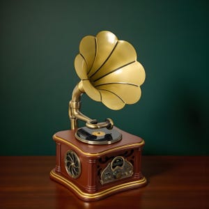 old megaphone player