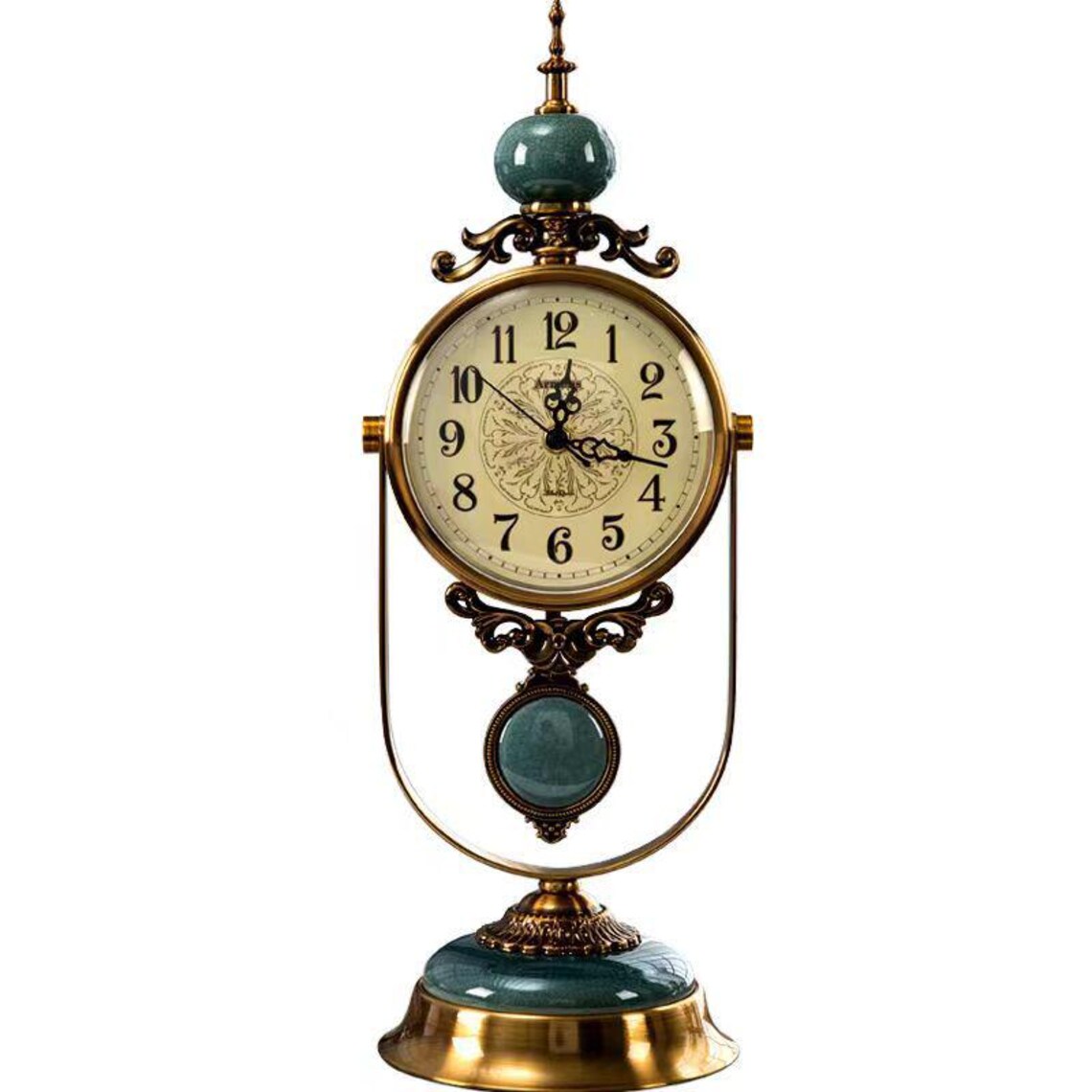 Vintage-inspired Retro Table Clock — European-luxury Pendulum Mantel ...