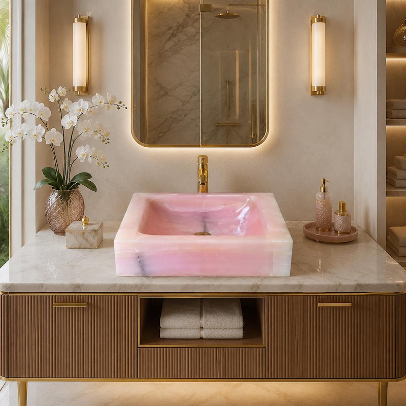 Pink Marble Onyx Sink - Etsy