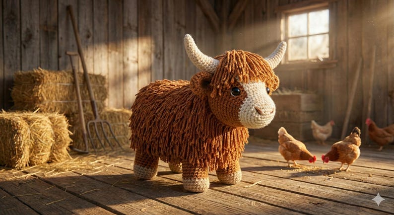 Amigurumi Shaggy Cow Crochet Pattern (PDF) - Etsy