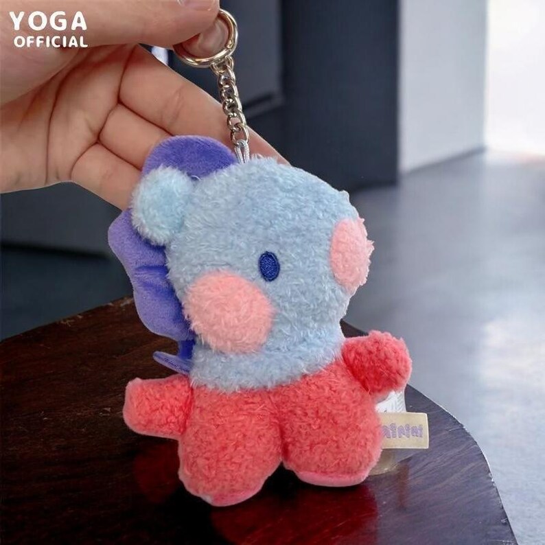 10cm Kawaii Bt21ed Mini Baby Series Anime Rj Mang Plush Keychain Cute ...