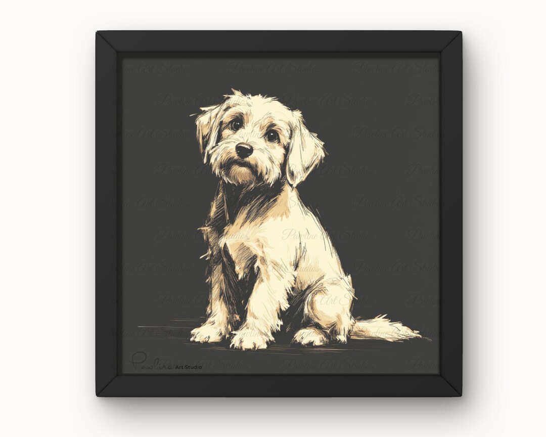 Maltese Line Art Print | Minimalist Pet Portrait (instant Download) - Etsy