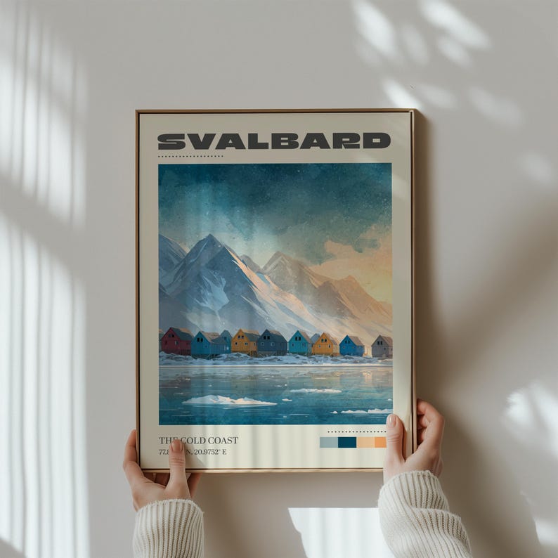 Svalbard Wall Art Print | Vintage Travel Poster | Svalbard Poster ...