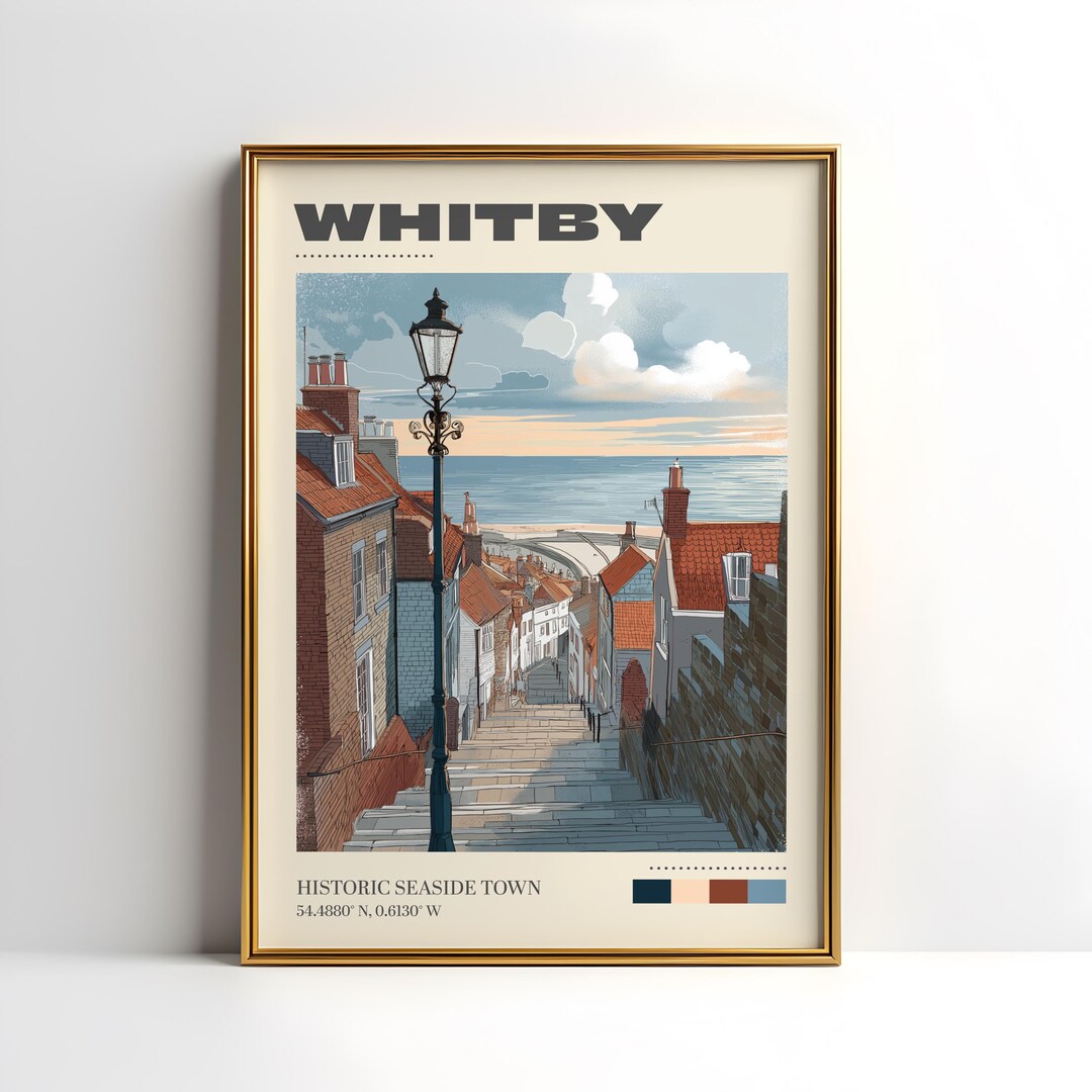 Whitby Wall Art Print | Vintage Travel Poster | Whitby Poster | UK Home ...