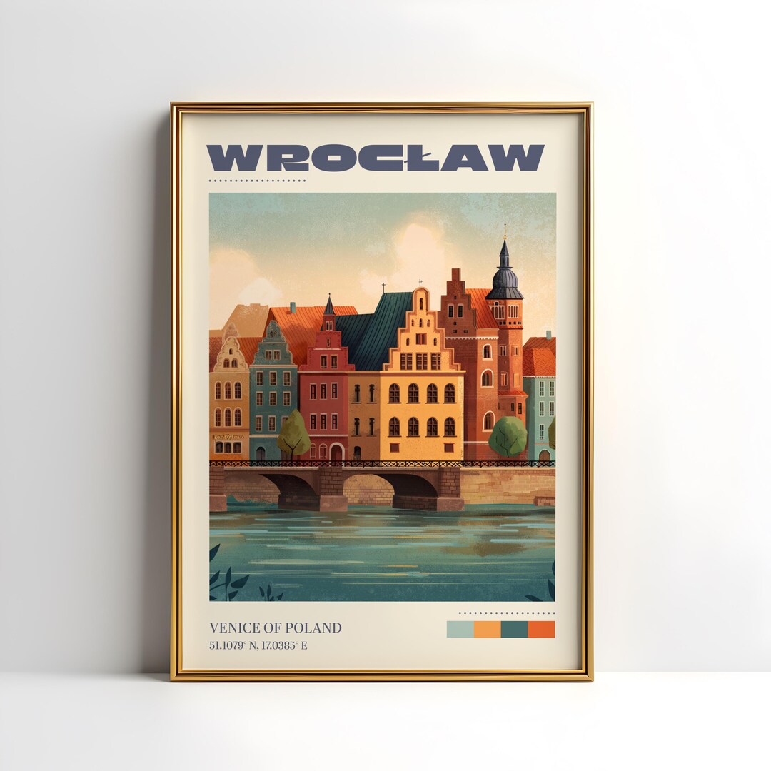 Wroclaw Wall Art Print | Vintage Travel Poster | Wroclaw Poster ...