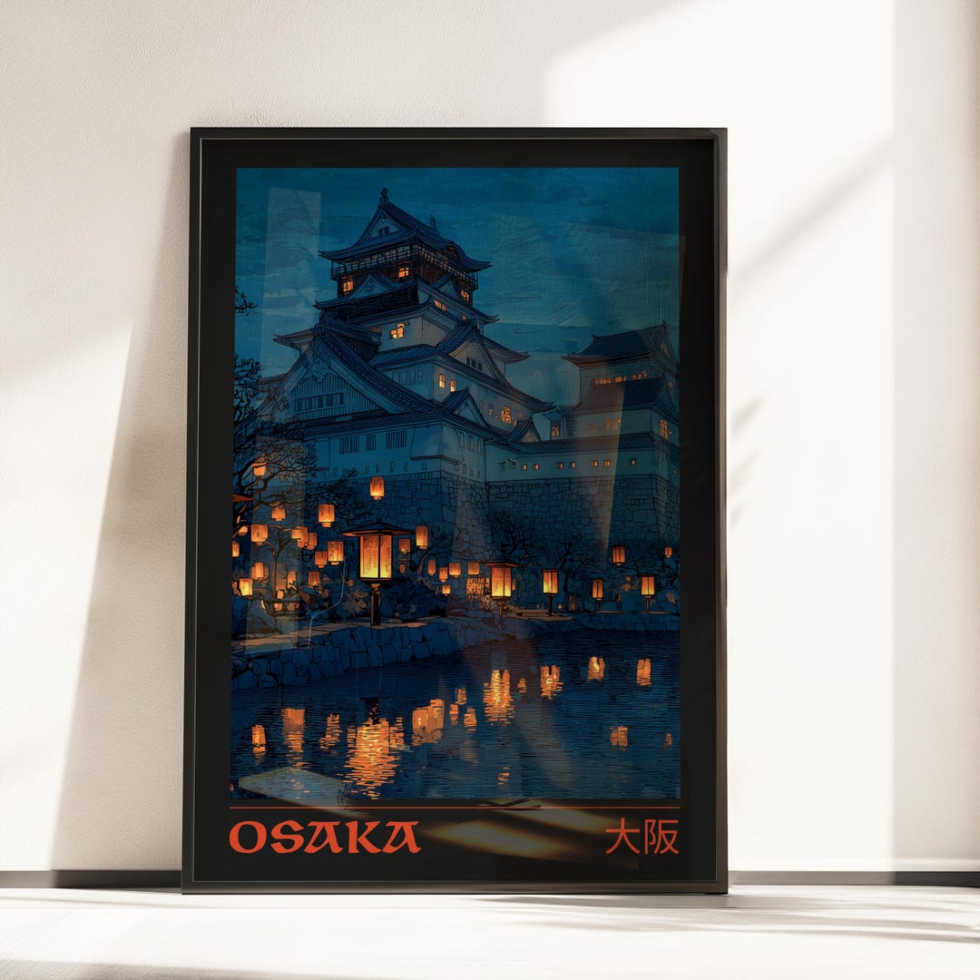Osaka Wall Art Print | Vintage Travel Poster | Osaka Poster | Japan ...
