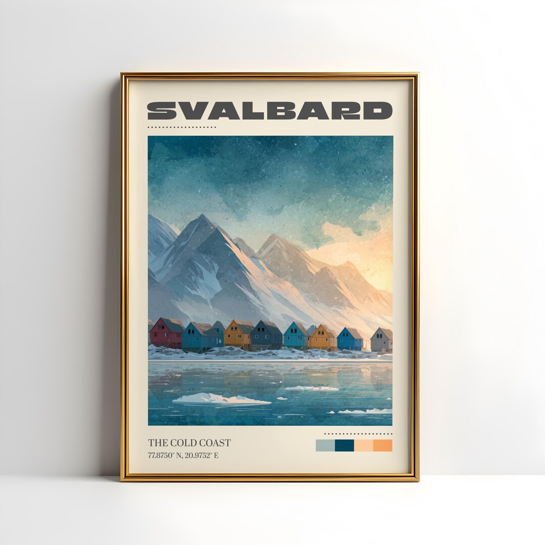 Svalbard Wall Art Print | Vintage Travel Poster | Svalbard Poster ...