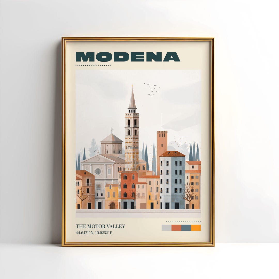 Modena Wall Art Print | Vintage Travel Poster | Modena Poster | Italy ...