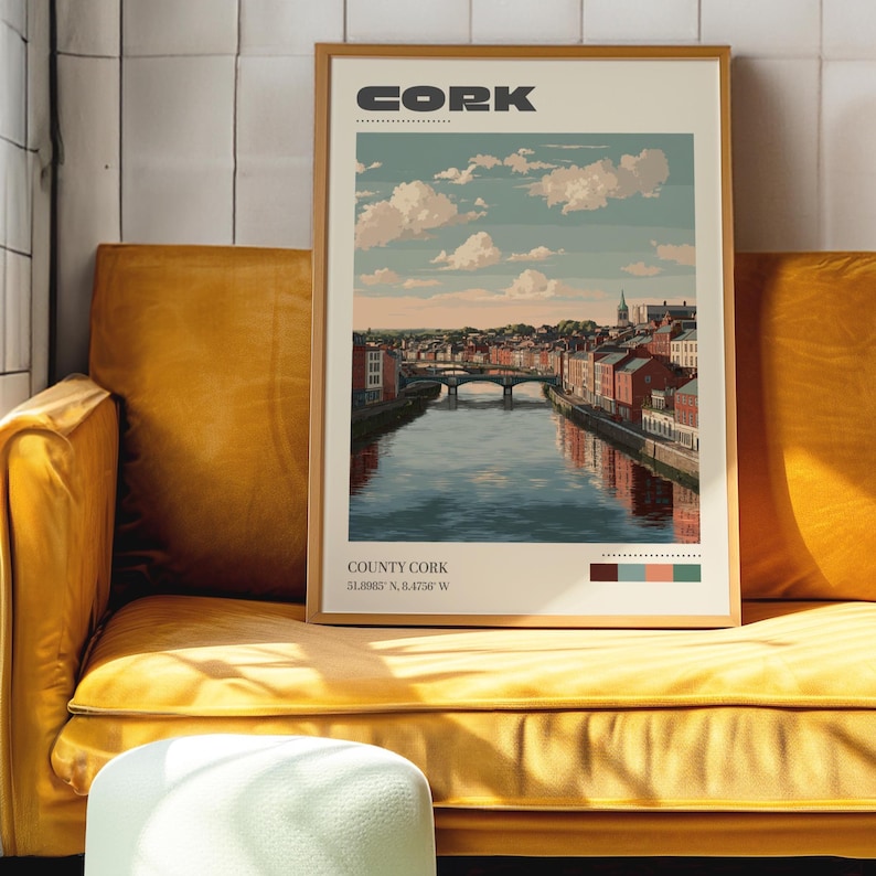 Cork Wall Art Print | Vintage Travel Poster | Cork Poster | Ireland ...