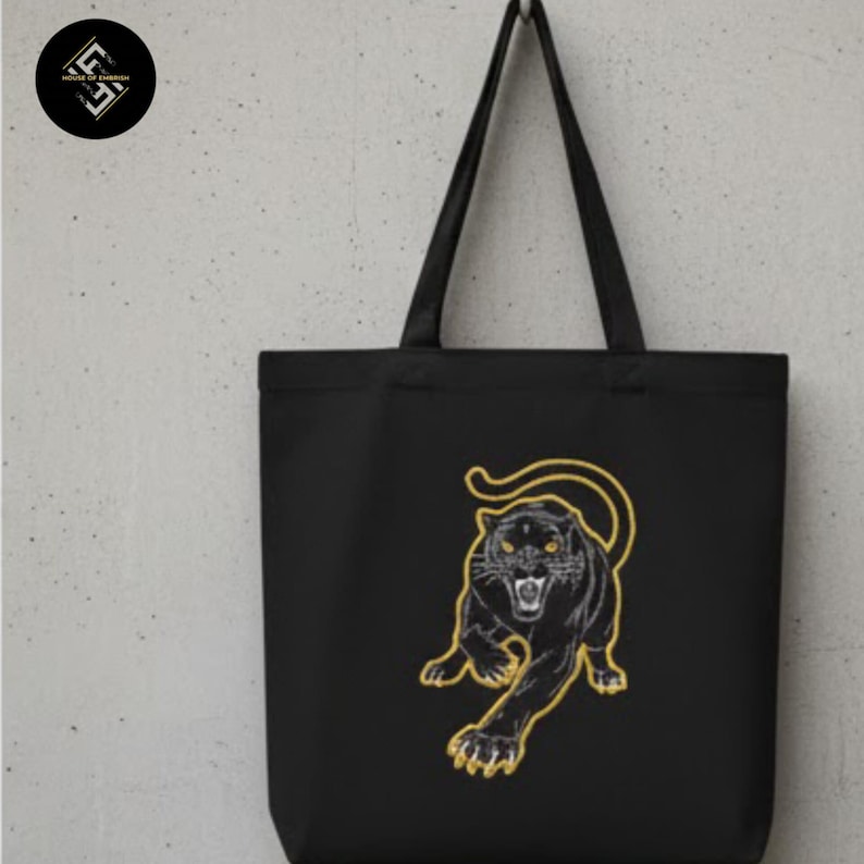 Black Panther Embroidery Design, Panther Animal Embroidery File, Wild ...