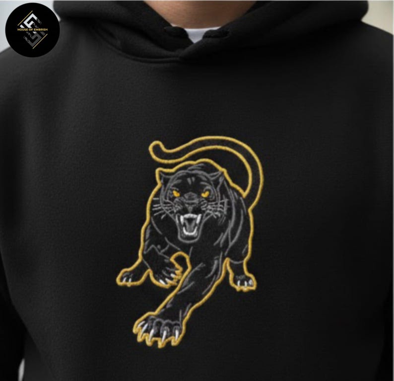 Panther Embroidery Design | Mascot Wildcat Machine File (5 Sizes, Dst ...