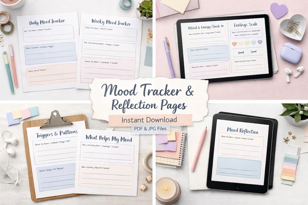 Teen Mood Tracker Printable | Mental Health Journal for Kids 9-16 ...