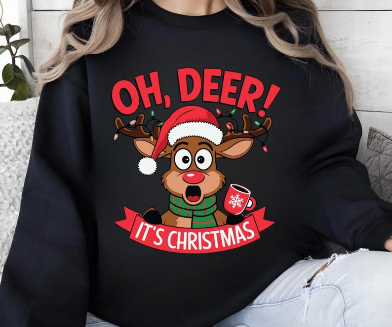 Oh Deer Christmas PNG, Reindeer Holiday Design (digital Download) - Etsy
