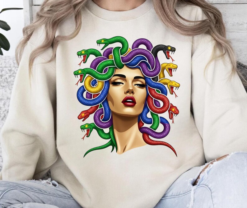 Colorful Medusa PNG, Greek Mythology Graphic (digital Download) - Etsy