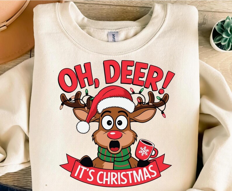 Oh Deer Christmas PNG, Reindeer Holiday Design (digital Download) - Etsy