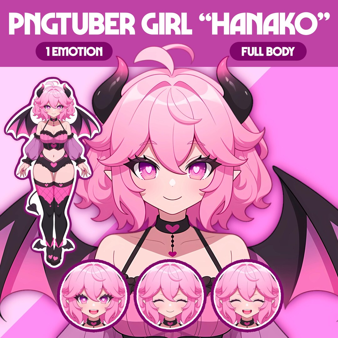 Female Pngtuber Model | Premade Pngtuber Girl | Veadotube Model | Cute PNG Tuber Model | Vtuber ...