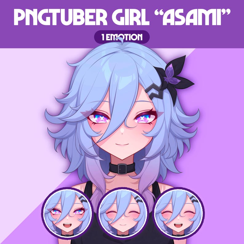 Female Pngtuber Model | Premade Pngtuber Girl | Veadotube Model | Cute ...