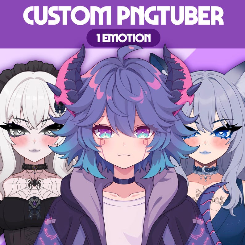 Custom Pngtuber Model - 1 Expression | Pngtuber Commission | Custom PNG ...
