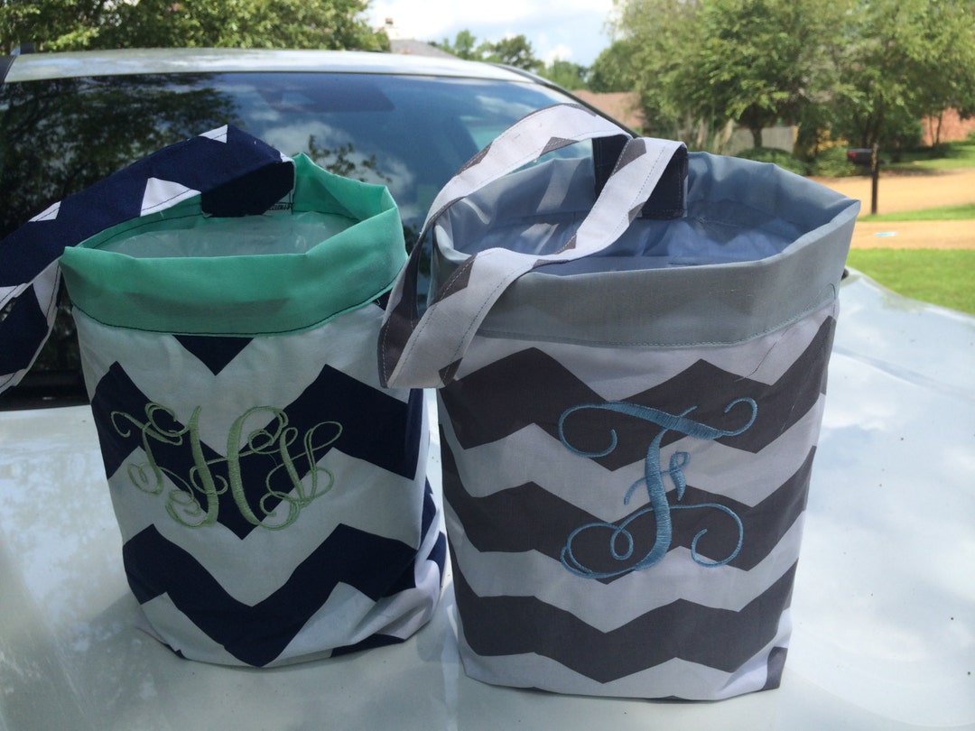 Car Trash Bag-custom Made in Any Color or Print -grey Chevron - Etsy
