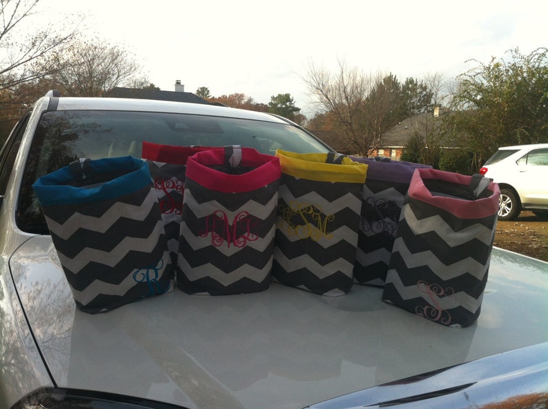 Car Trash Bag-custom Made in Any Color or Print Grey and - Etsy