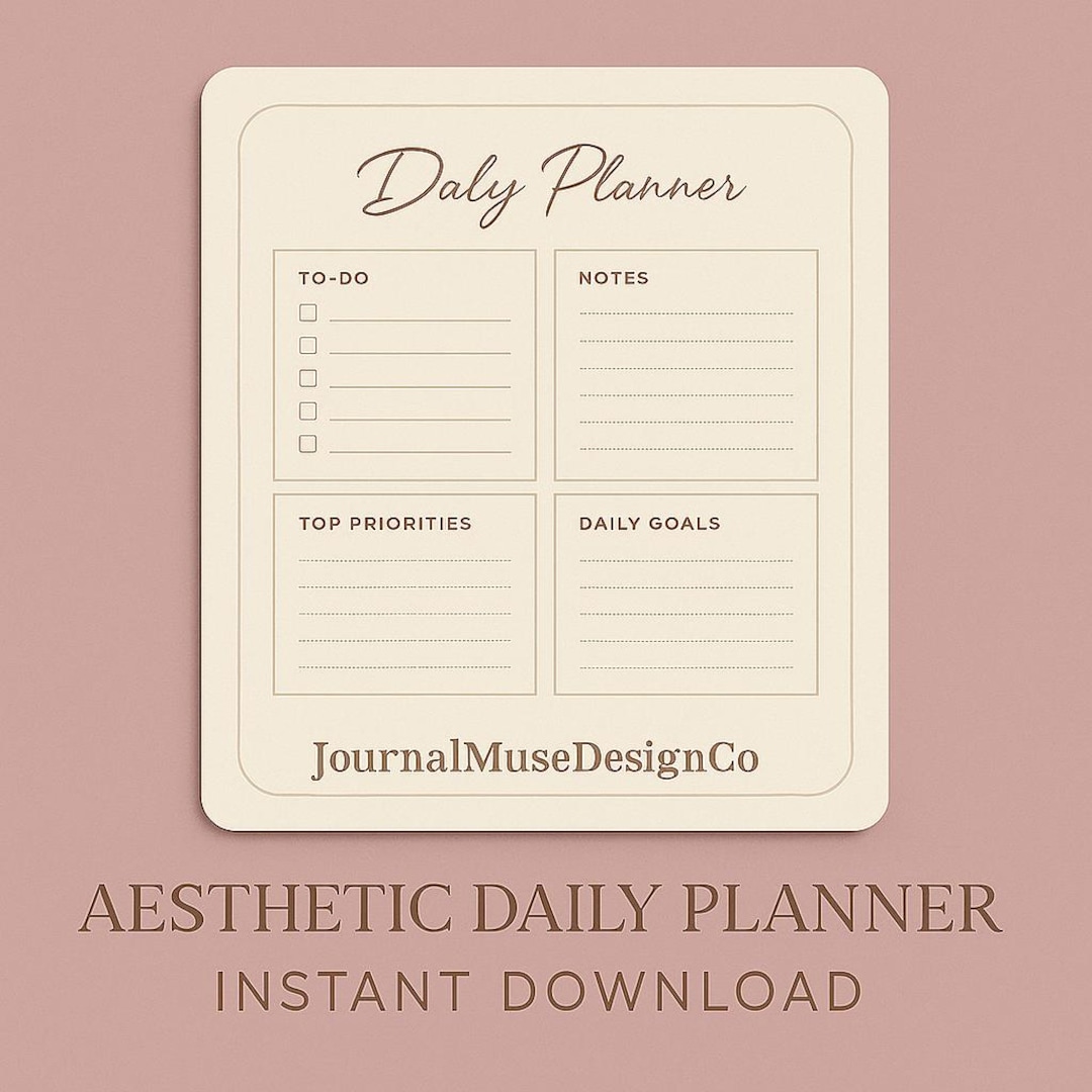 Journalmusedesignco | Aesthetic Printable Planners, Daily Journals ...