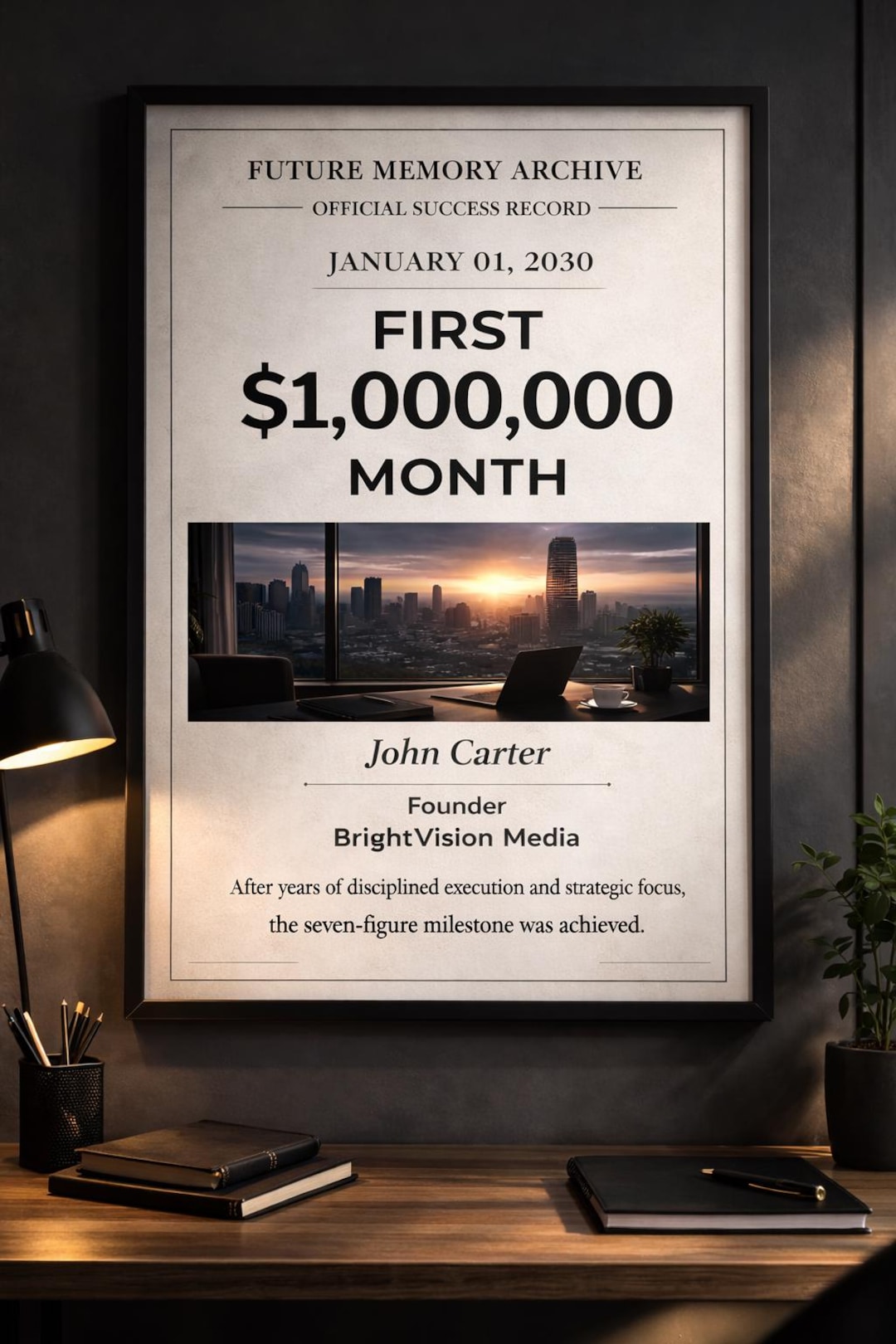 Future Memory Archive Template, Million Dollar Month Wall Art ...