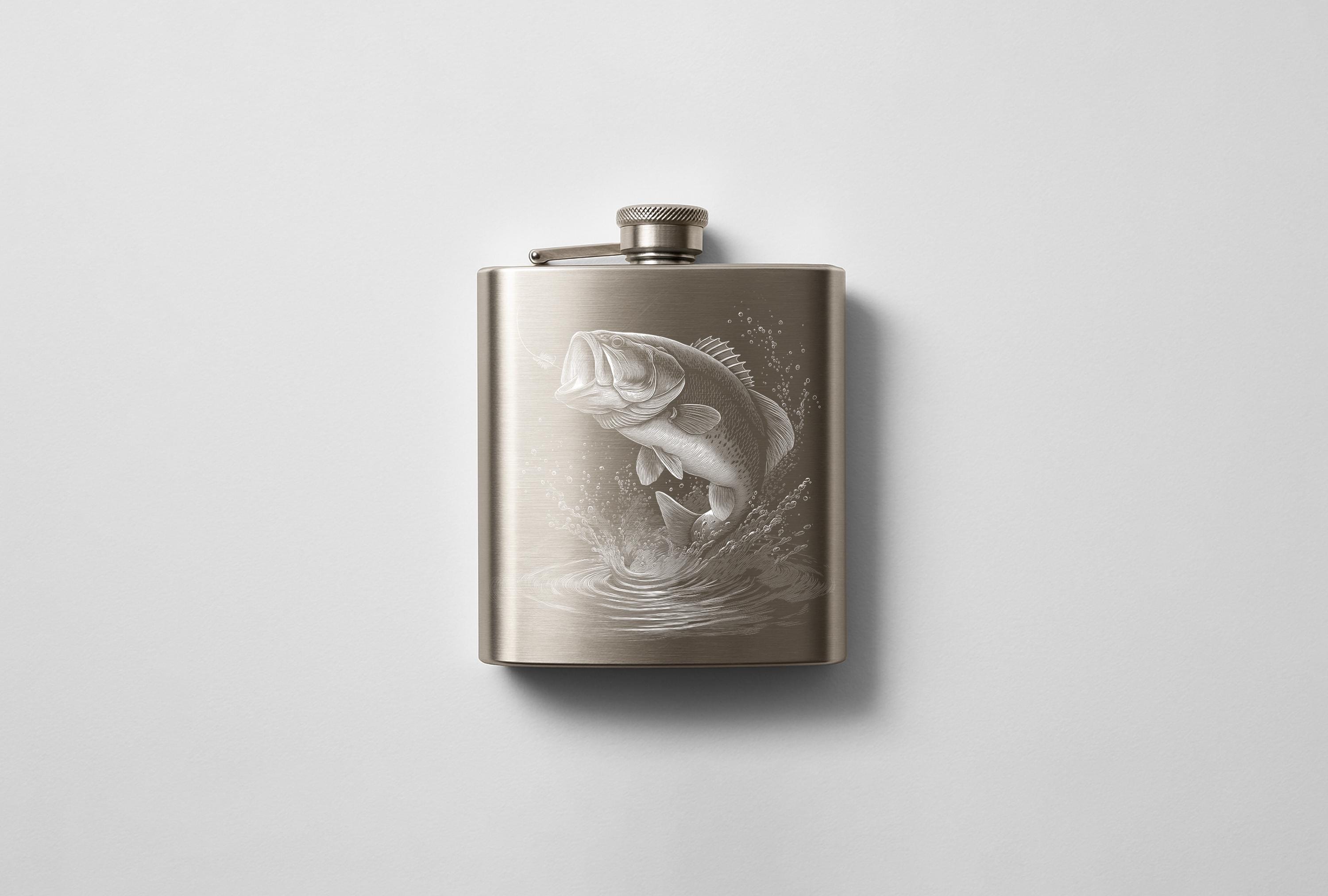 Bass Fishing PNG Engraving Designs for Slate Coaster: Glowforge&xtool ...