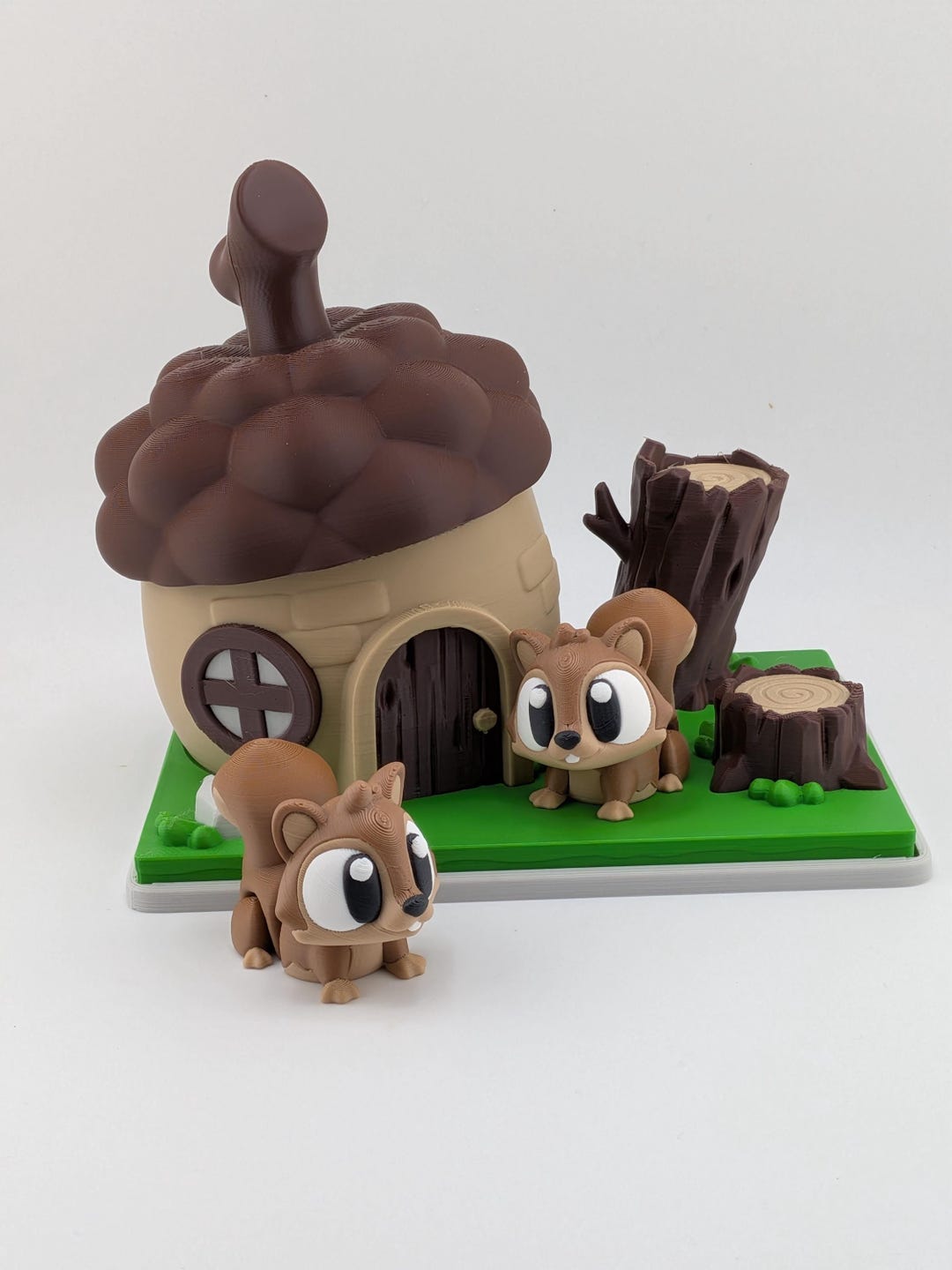 Spring Acorn Squirrel Habitat Playset - 3D Printed Woodland Forest ...
