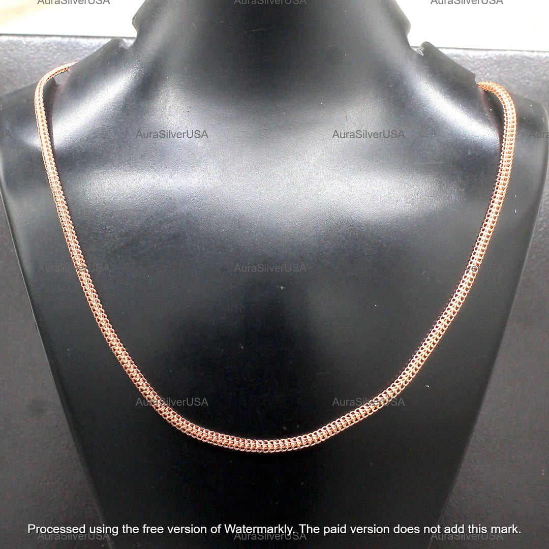 Rose Gold Plated Snake Chain | Minimalist Box Chain Necklace - Etsy