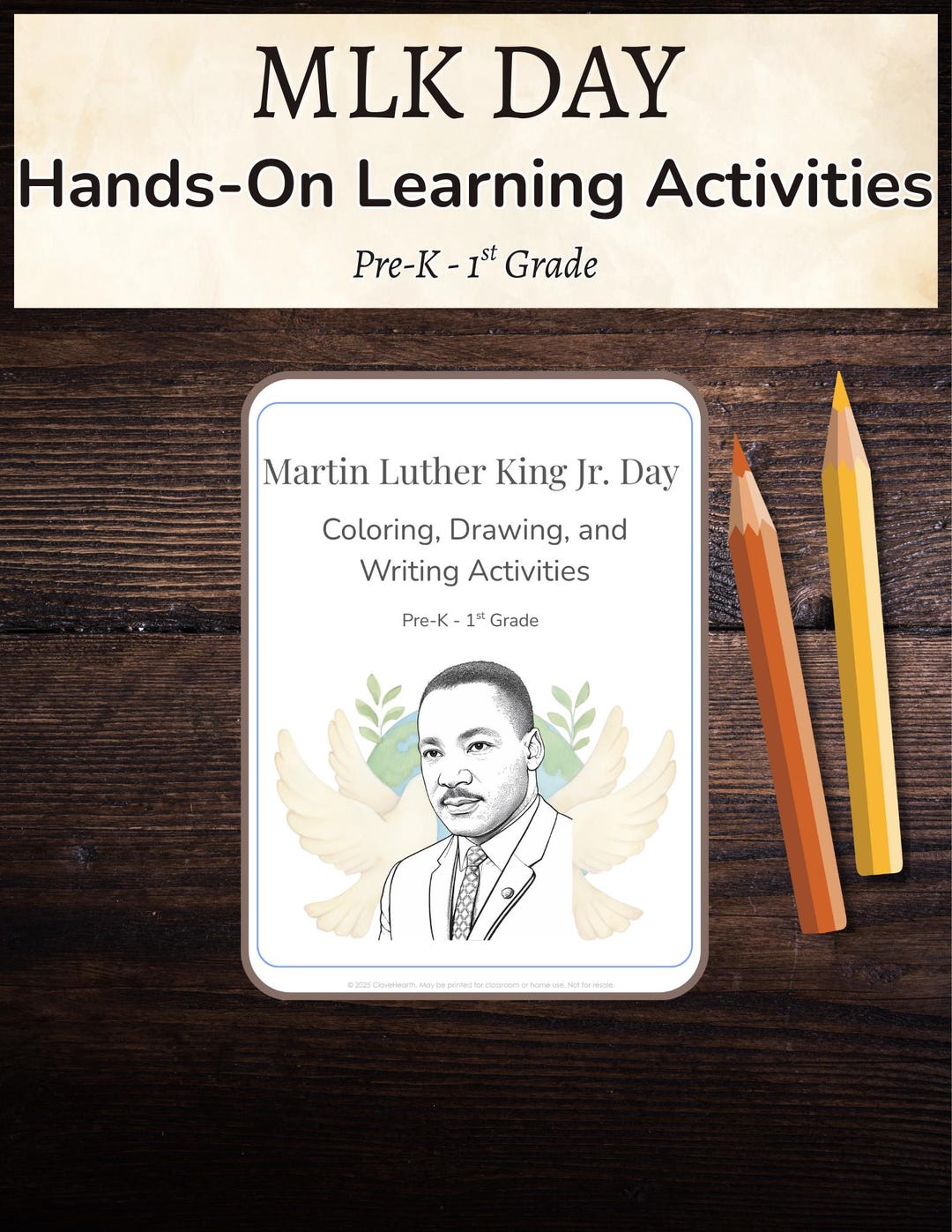 Martin Luther King Jr Day Activities | Pre-k–1st Grade | Coloring ...