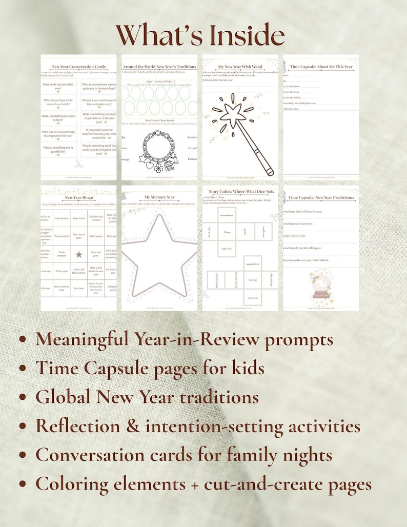 New Year’s Family Activity Packet | Kids Printable | Goal Setting ...