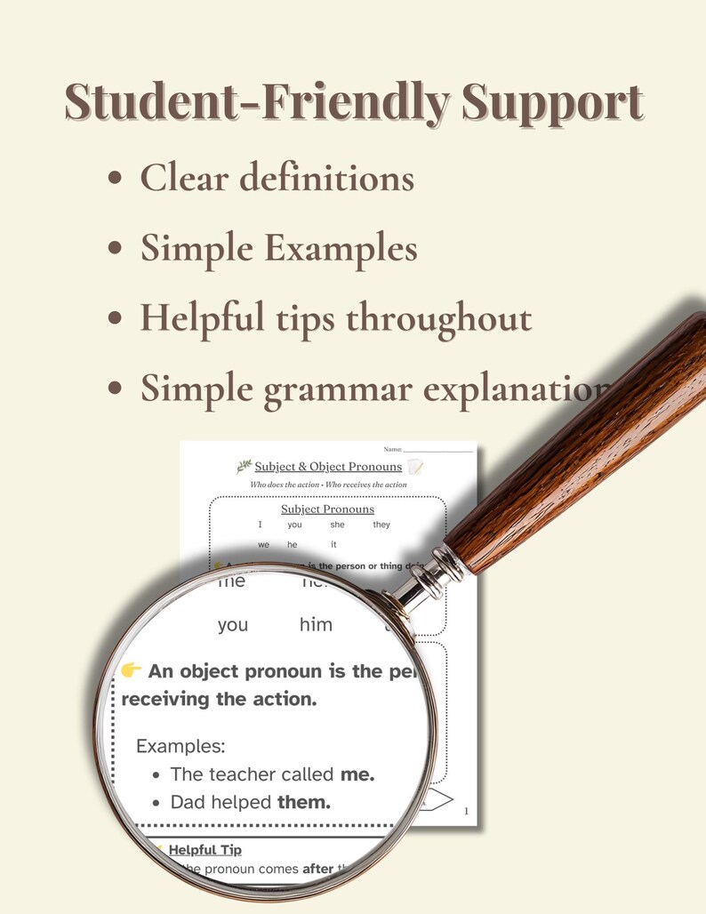 Subject and Object Pronouns Worksheets | I or Me Grammar Practice ...