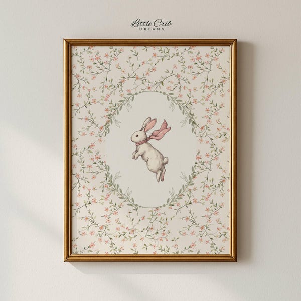 Cute Bunny Art Baby Girl - Etsy
