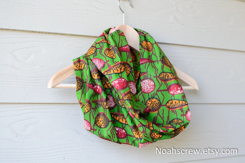 Scarf: Ankara African Wax Print Mens Scarf, Womens Scarf,orange, Red ...