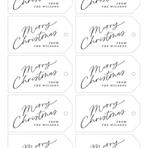 Merry Christmas Tag - Etsy