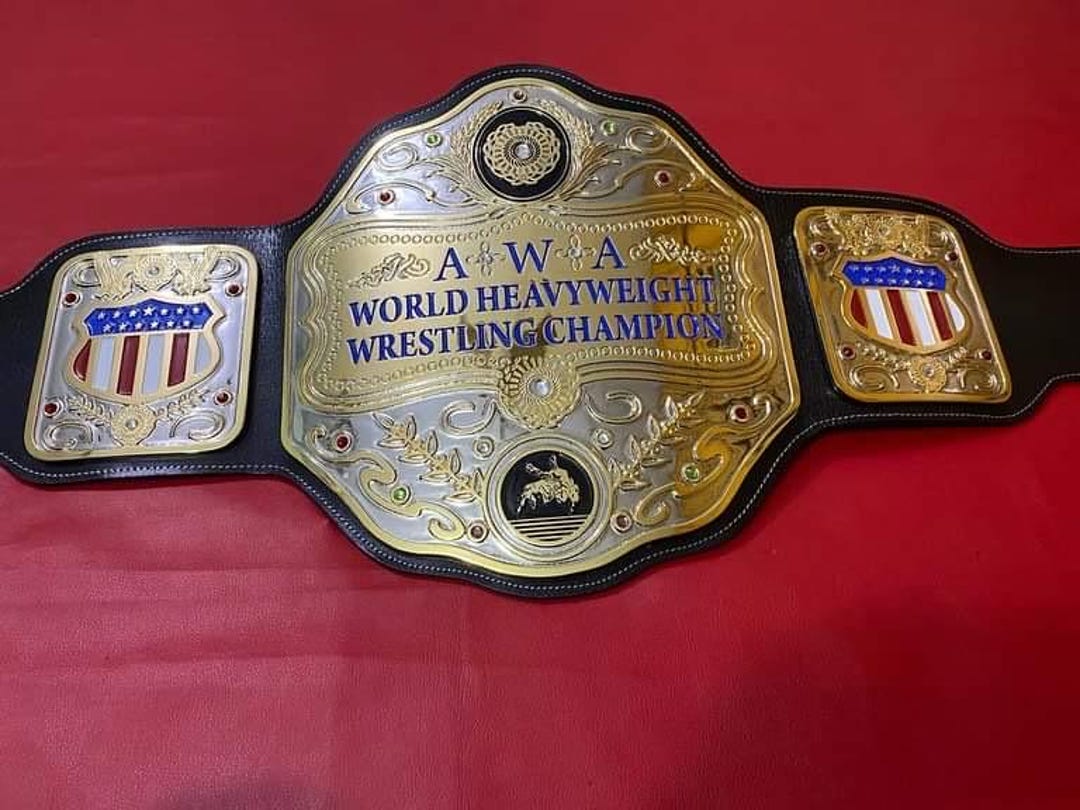 AWA World Heavyweight Championship Belt - Gold Plated Replica - Etsy